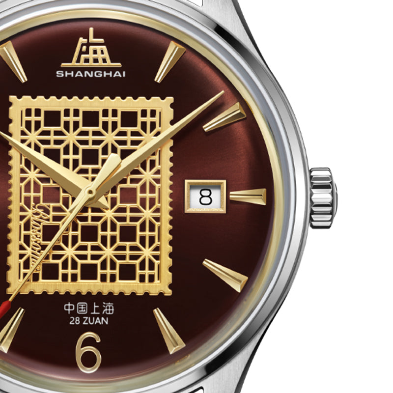 Shanghai Blossoms Shanghai39mm Watch - Edition of Stamp Brown ...
